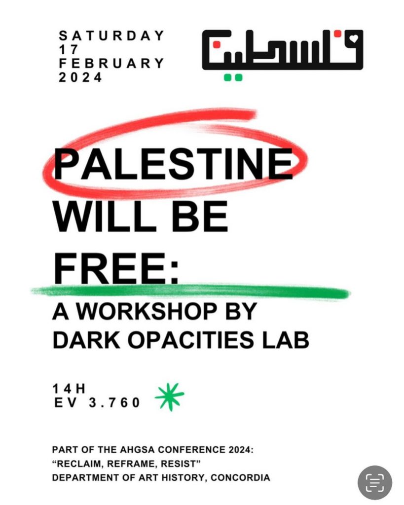 Palestine will be Free: A Workshop | Dark Opacities Lab